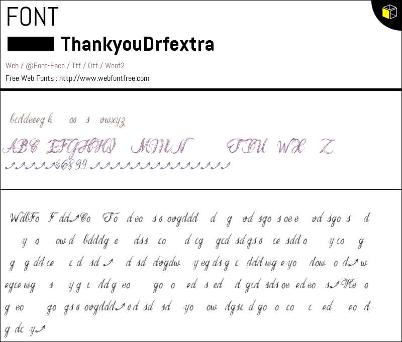 Thank you Drf Extra Fonts Downloads - WebFontFree.Com