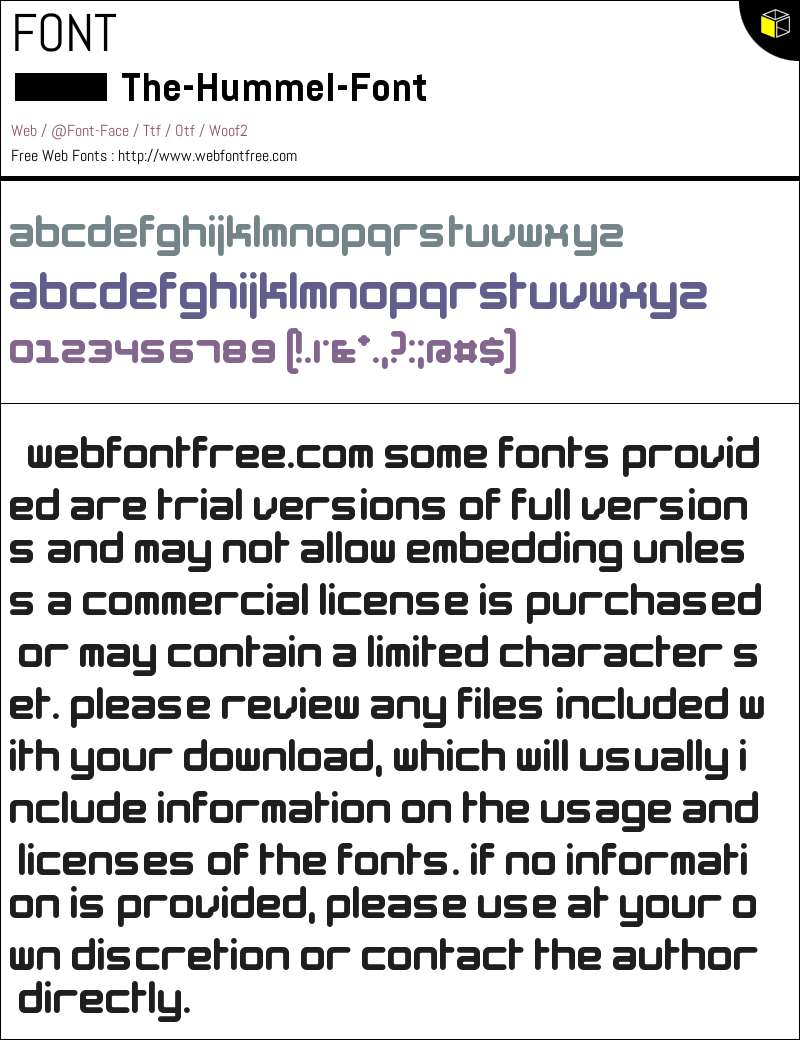 The Hummel Font Regular Fonts Downloads - WebFontFree.Com