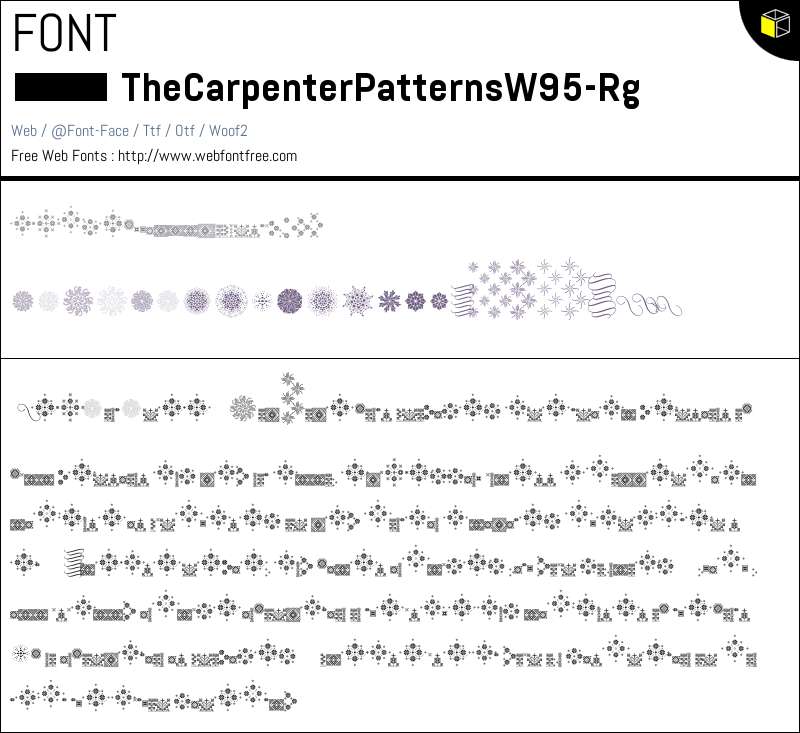 The Carpenter Patterns W95 Rg Fonts Downloads - WebFontFree.Com