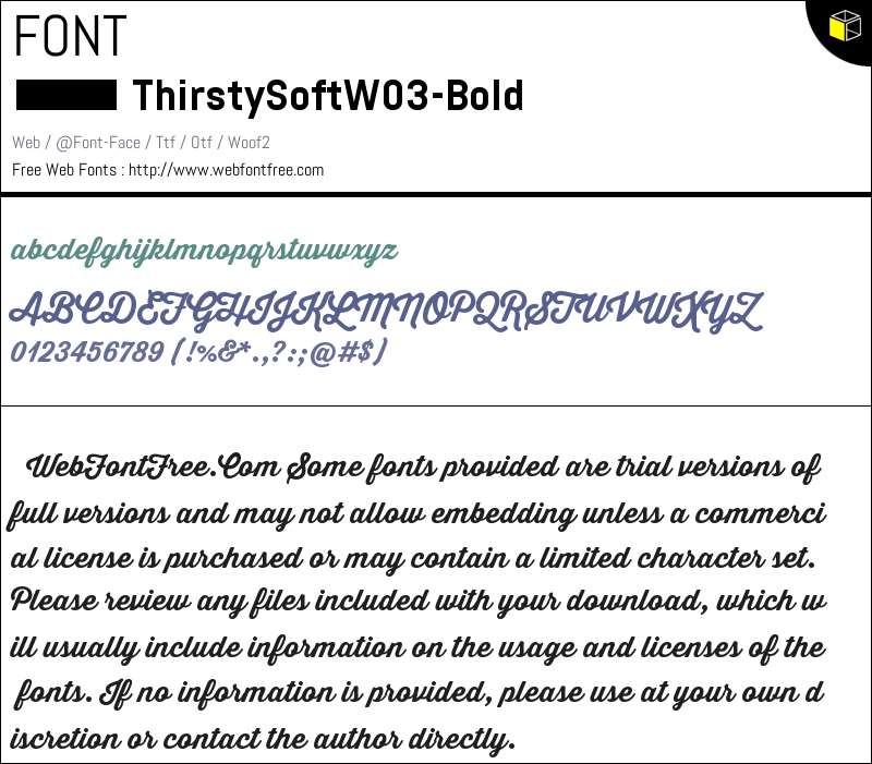 Thirsty Soft W03 Bold Fonts Downloads - WebFontFree.Com