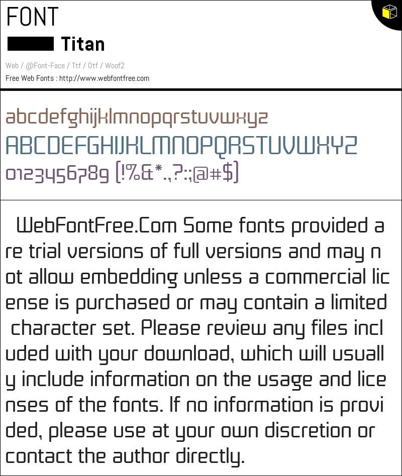 Titan Fuentes Descargar - WebFontFree.Com