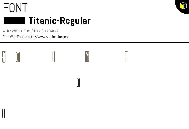 Titanic Regular Fonts Downloads - WebFontFree.Com