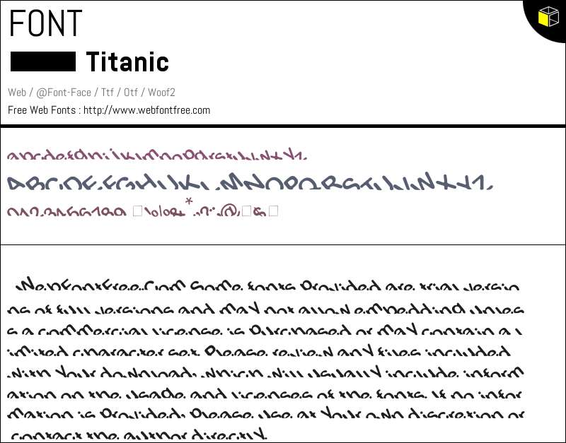Titanic Fonts Downloads - WebFontFree.Com