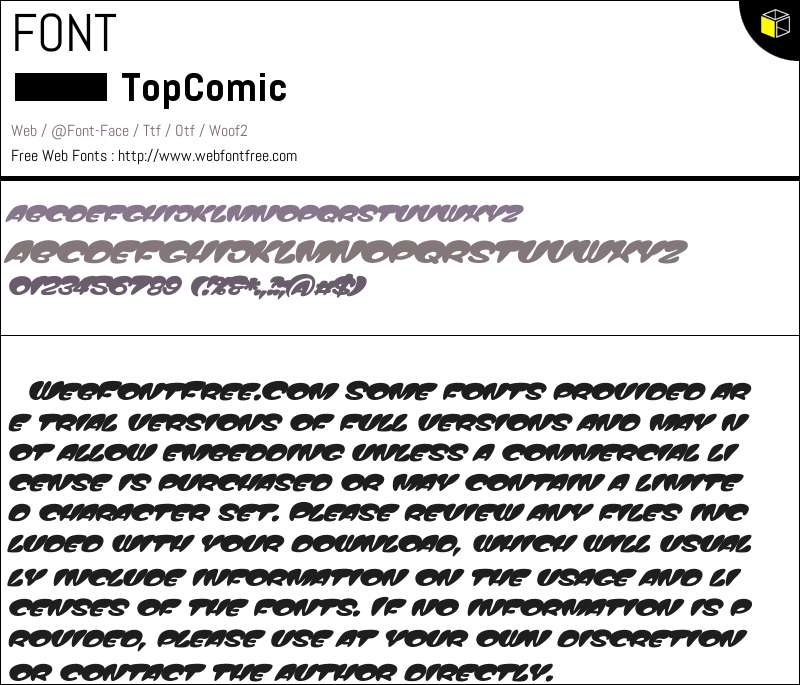 Top Comic Fonts Downloads - WebFontFree.Com