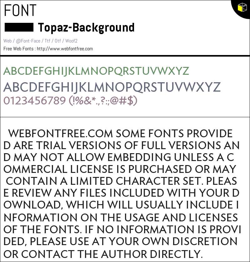 Topaz-Background Fonts Downloads - WebFontFree.Com