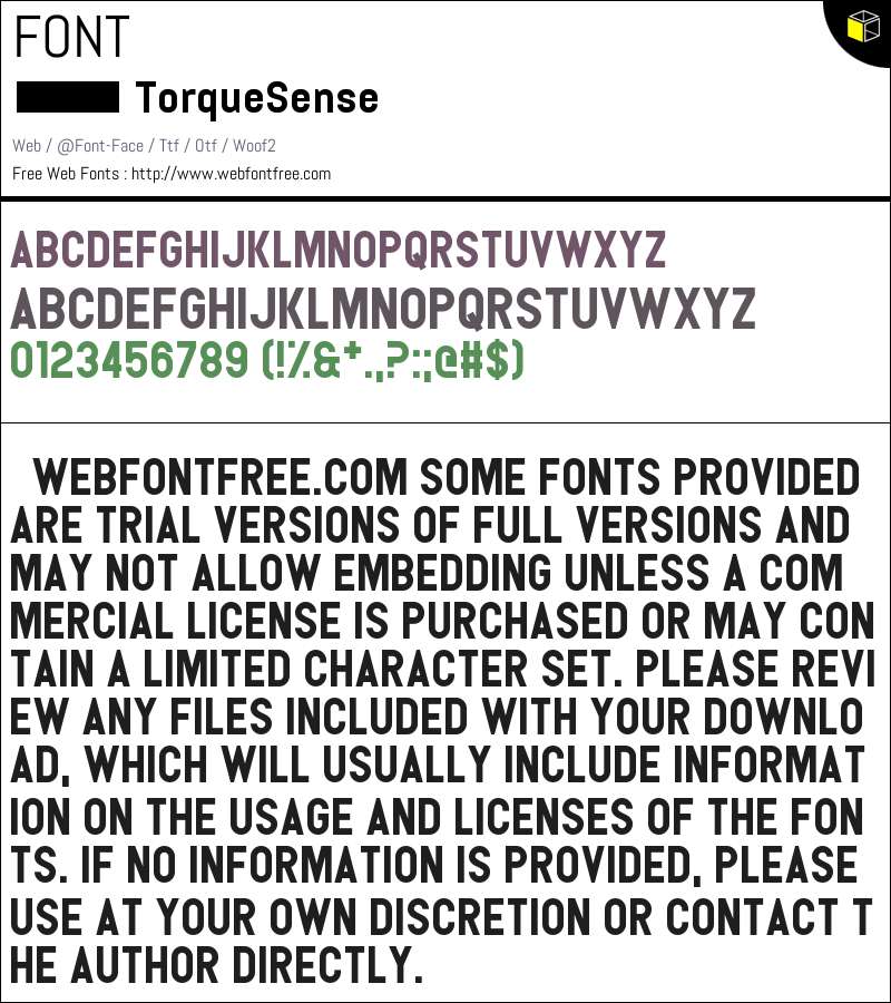 Torque Sense Fonts Downloads - WebFontFree.Com