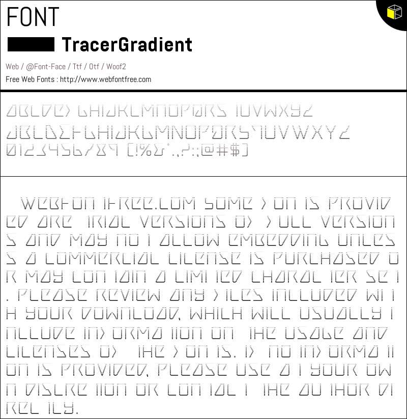 Tracer Gradient Fonts Downloads - WebFontFree.Com
