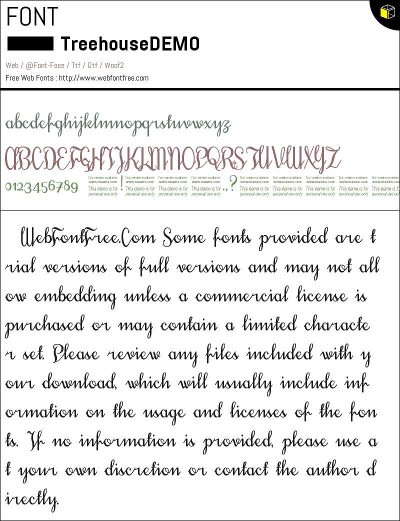 TreehouseDEMO Fonts Downloads - WebFontFree.Com