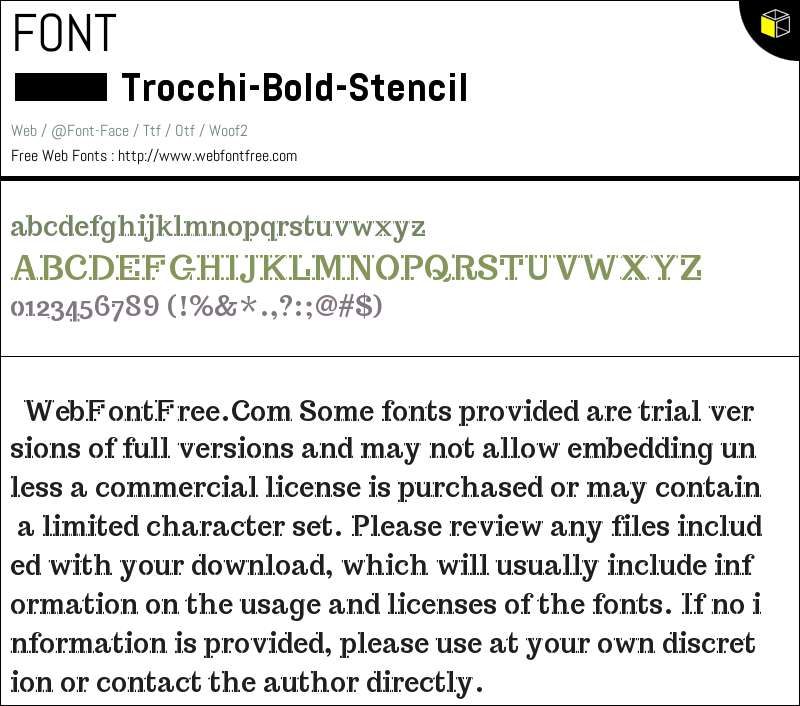 Trocchi-Bold Fonts Downloads - WebFontFree.Com