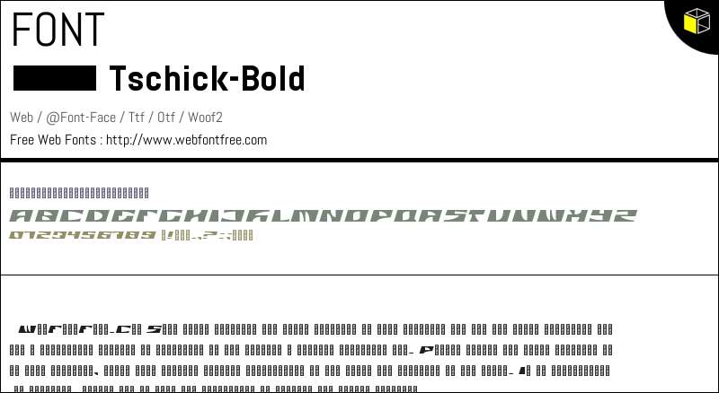 Tschick Bold Fonts Downloads - WebFontFree.Com