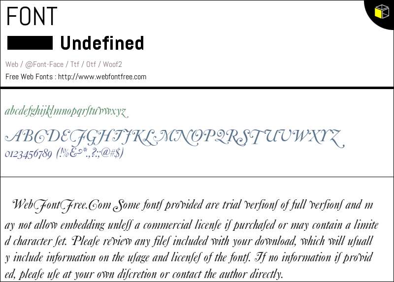 Undefined 字体 下载 - WebFontFree.Com