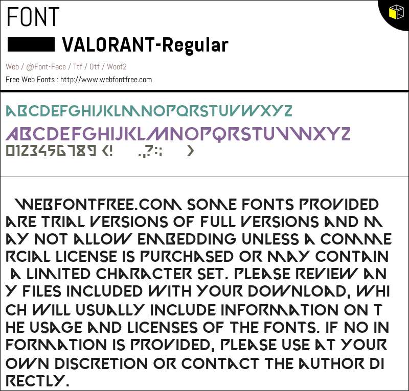 VALORANT Fonts Downloads - WebFontFree.Com