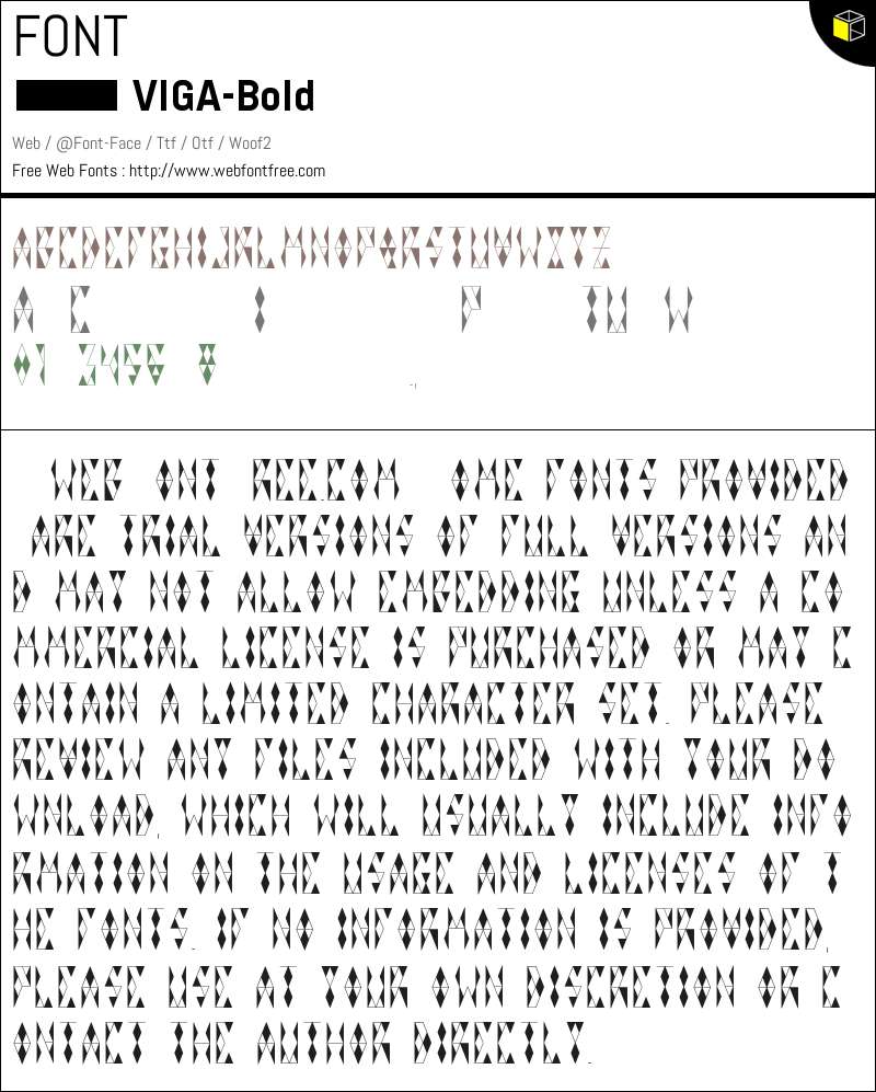 VIGA-Bold Fonts Downloads - WebFontFree.Com