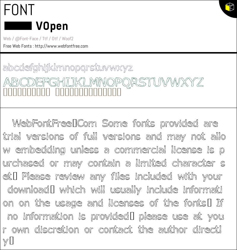 VOpen Fonts Downloads - WebFontFree.Com