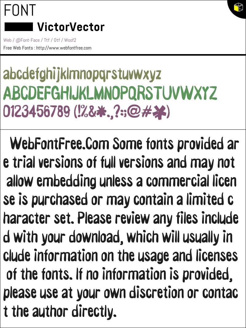 Victor Vector Fonts Downloads - WebFontFree.Com