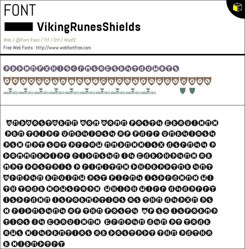 Viking Runes Shields Fonts Downloads - WebFontFree.Com