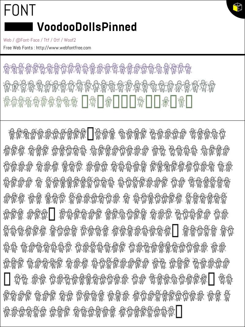 VoodooDollsPinned Fonts Downloads - WebFontFree.Com