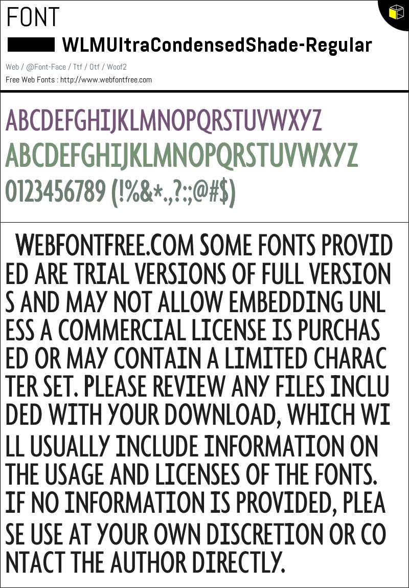 WLM xvwreff Fonts Downloads - WebFontFree.Com