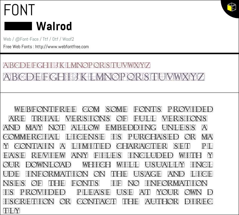 Walrod Regular 字体 下载 - WebFontFree.Com