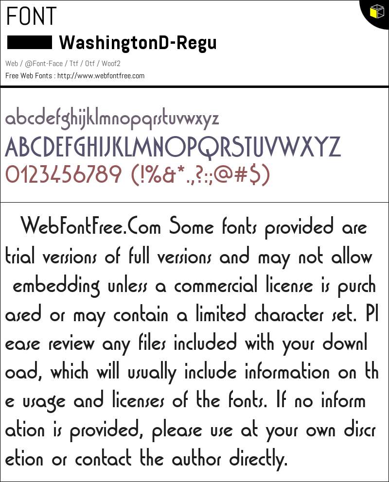 WashingtonD Fonts Downloads - WebFontFree.Com