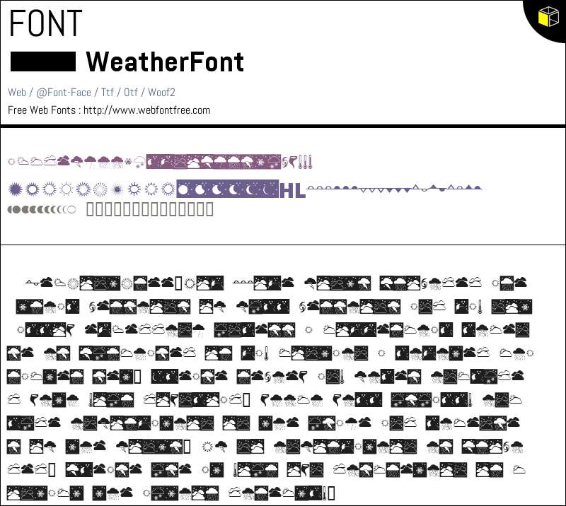 WeatherFont Fonts Downloads - WebFontFree.Com