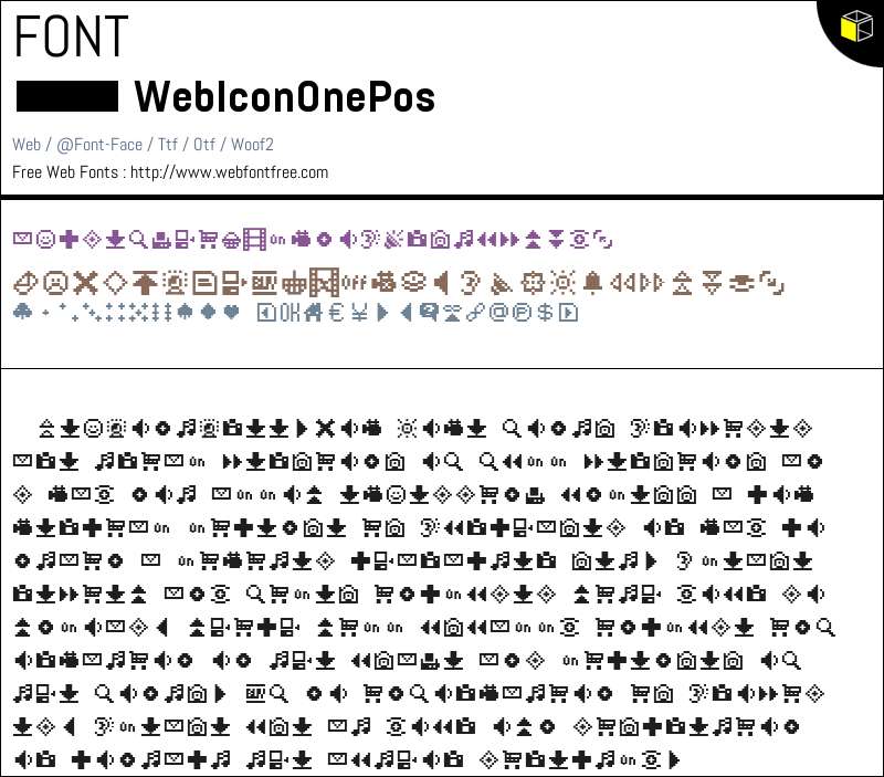 WebIcon One Pos Fonts Downloads - WebFontFree.Com