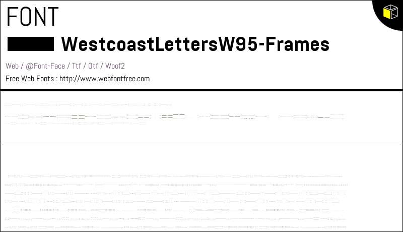 Westcoast Letters W95 Frames Fonts Downloads - WebFontFree.Com