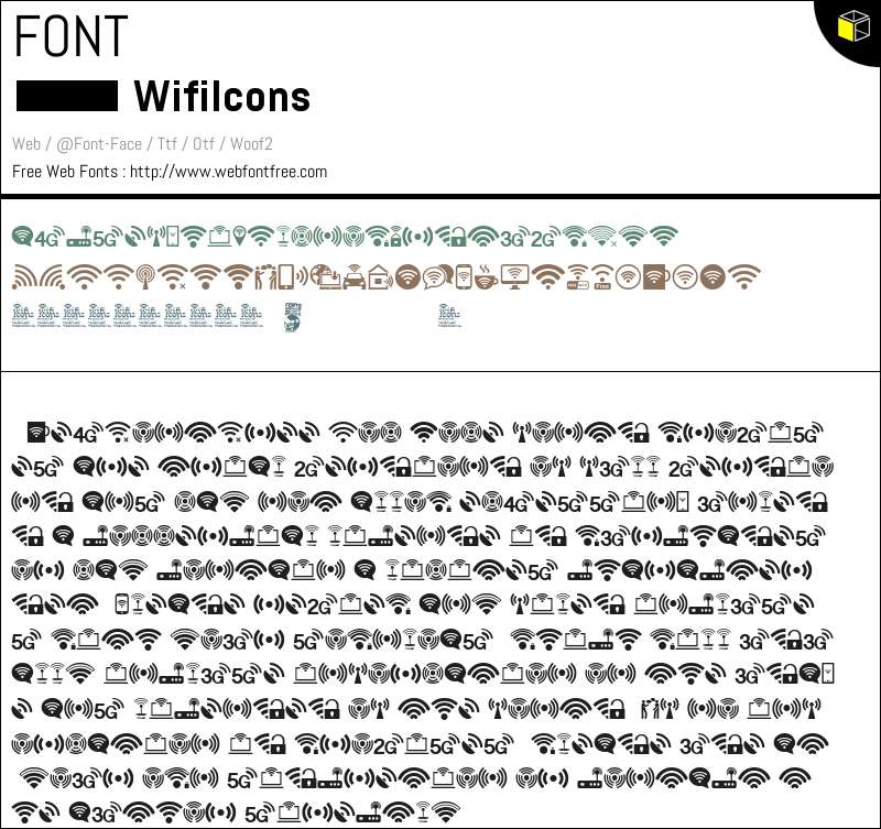 Wifi Icons Fonts Downloads - WebFontFree.Com