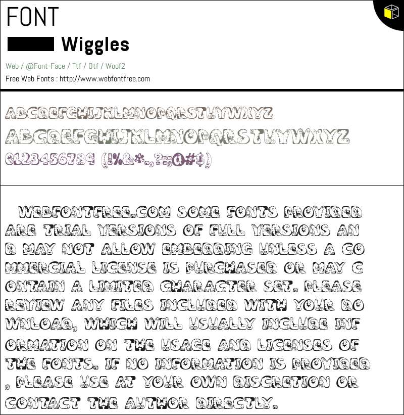 Wiggles Fonts Downloads - WebFontFree.Com