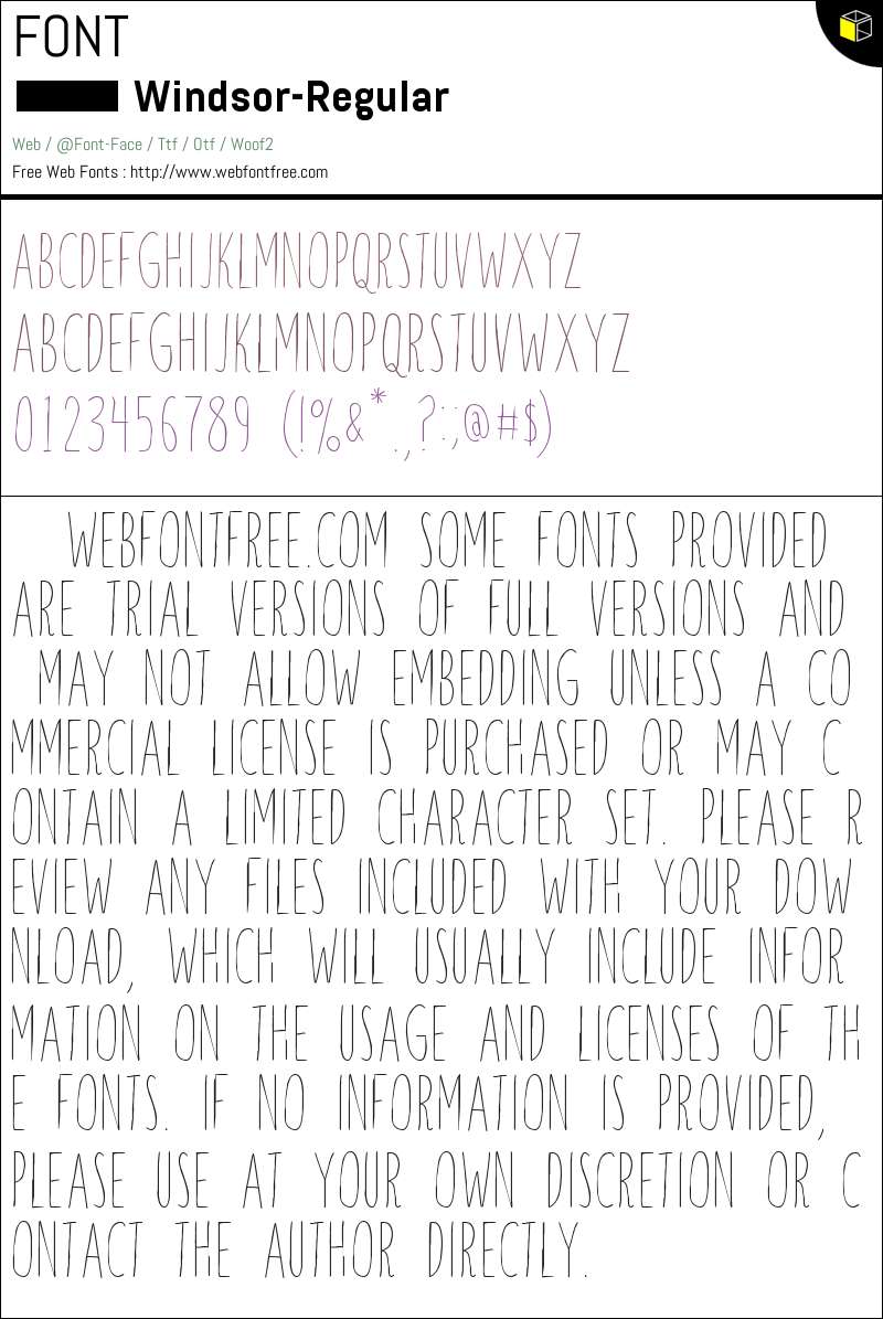 Windsor-Regular 字体 下载 - WebFontFree.Com