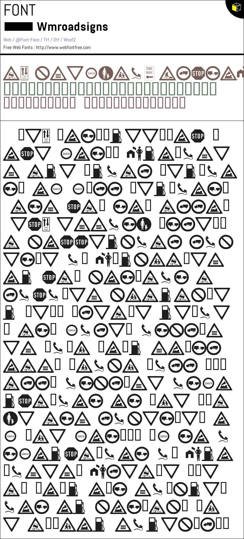 wmroadsigns Fonts Downloads - WebFontFree.Com