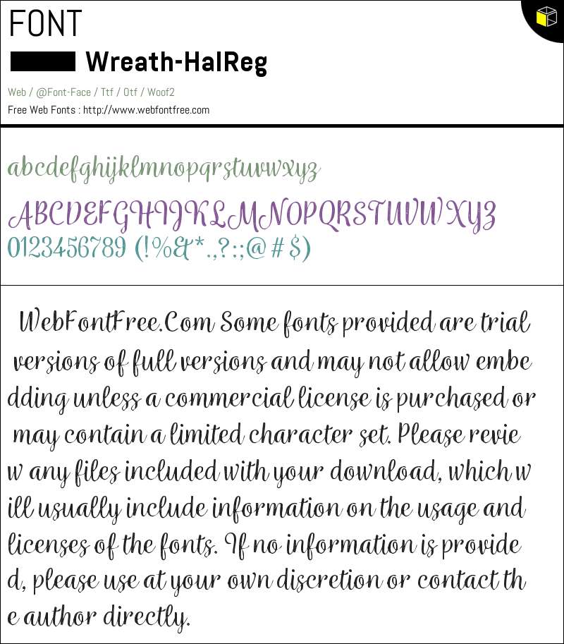Wreath Halftone Regular Fonts Downloads - WebFontFree.Com