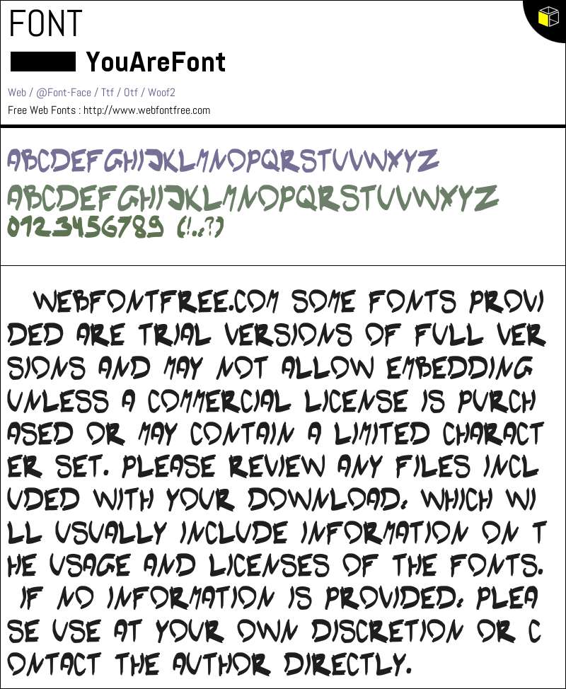 YouAreFont Fonts Downloads - WebFontFree.Com