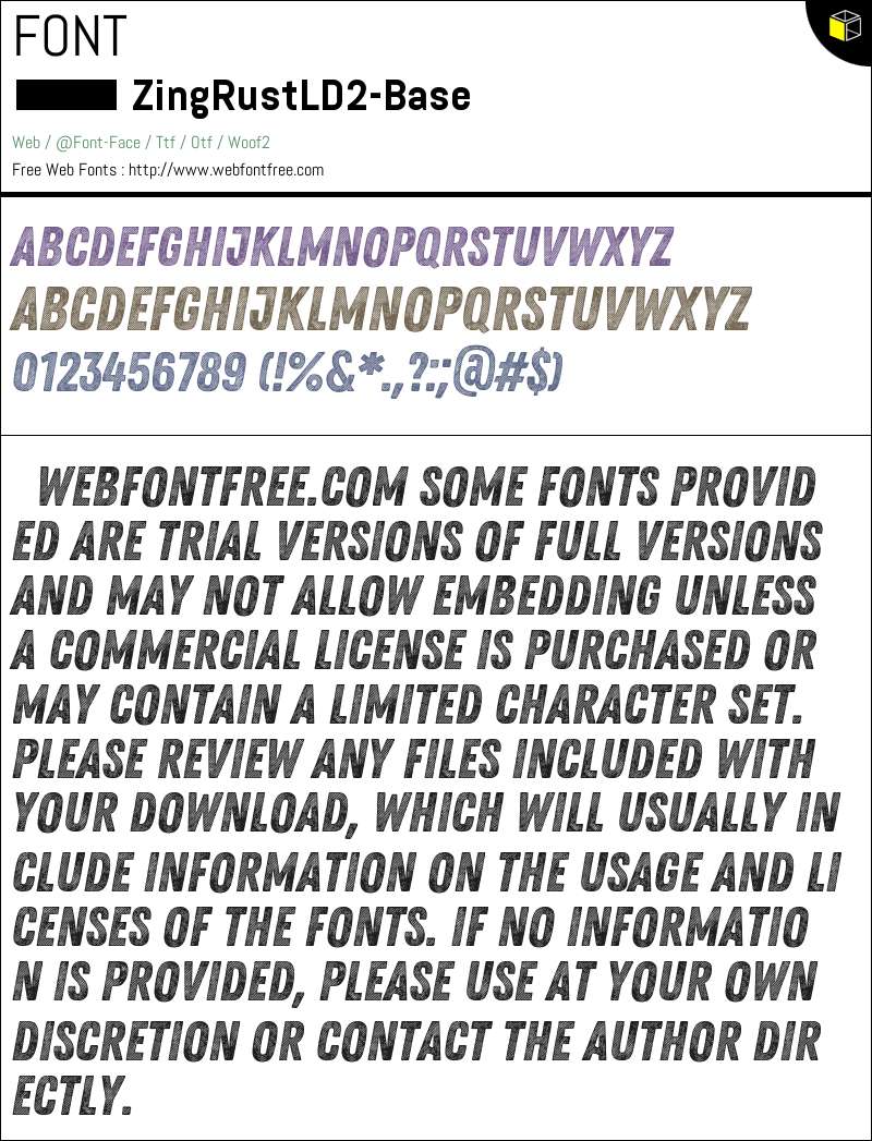 Zing Rust Line Diagonals2 Base Fonts Downloads - WebFontFree.Com