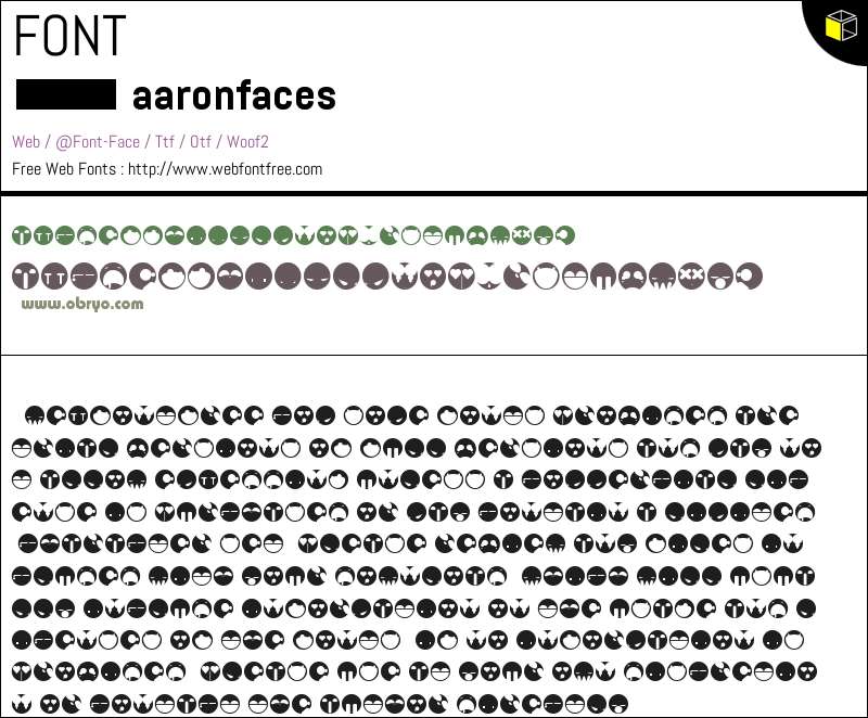 aaronfaces Fonts Downloads - WebFontFree.Com