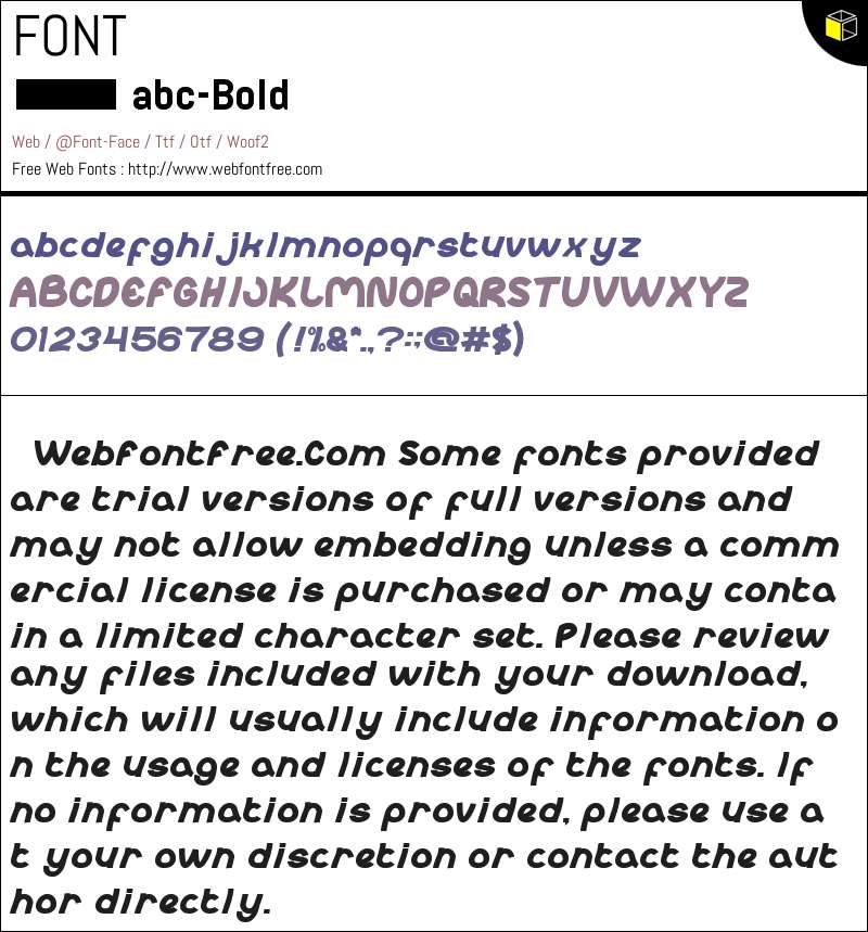 abc Bold Fonts Downloads - WebFontFree.Com
