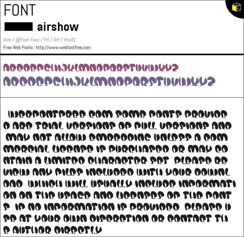 air show Fonts Downloads - WebFontFree.Com
