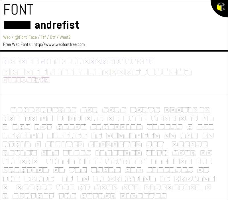 andrefist Fonts Downloads - WebFontFree.Com