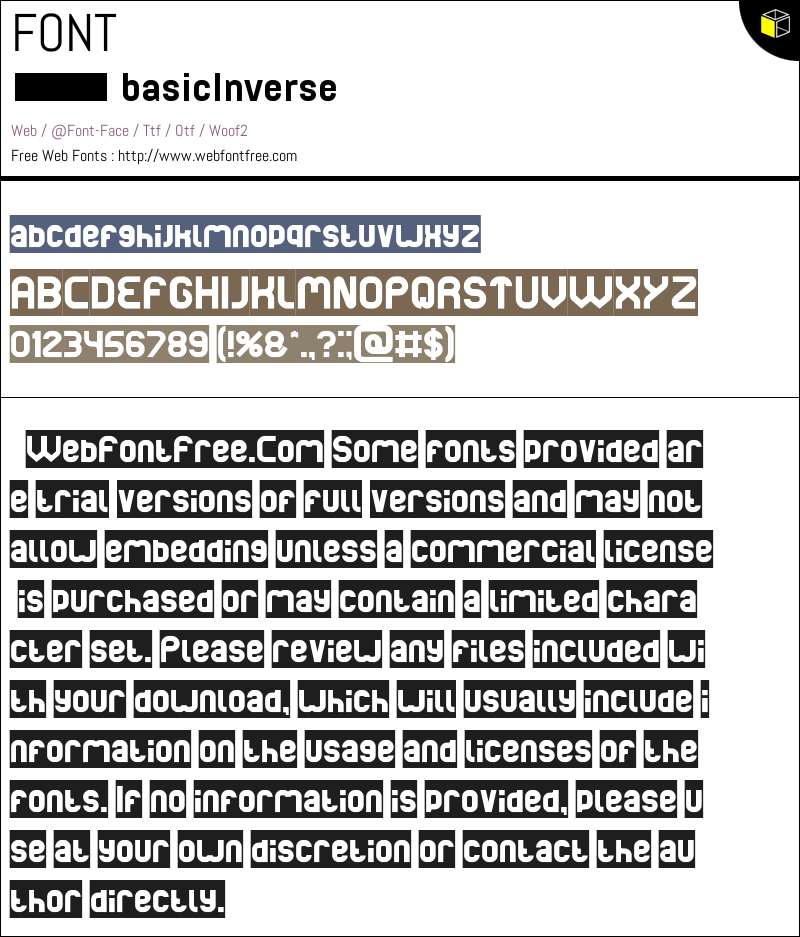 basic-Inverse Fonts Downloads - WebFontFree.Com