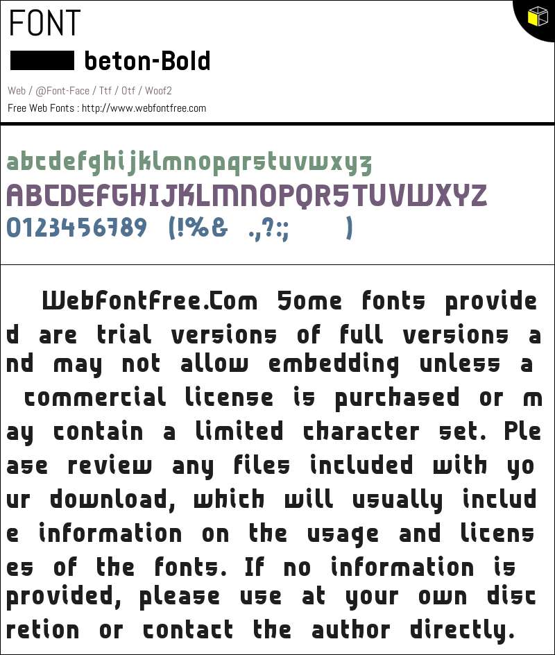 beton Bold Fonts Downloads - WebFontFree.Com