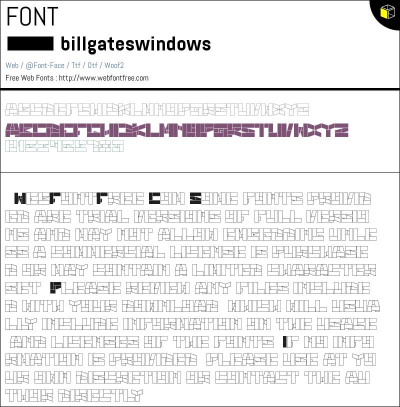 bill gates windows Fonts Downloads - WebFontFree.Com