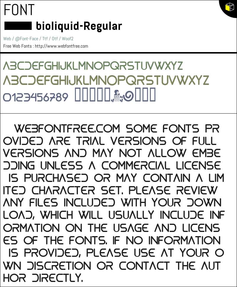 bioliquid Regular Fonts Downloads - WebFontFree.Com