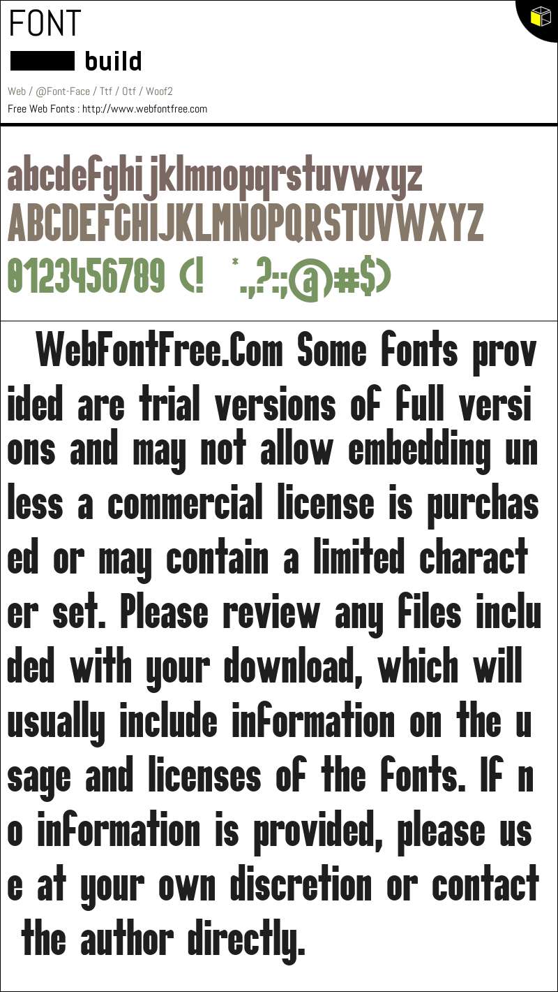 build Fonts Downloads - WebFontFree.Com