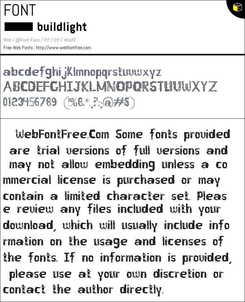 Buildlight Fonts Downloads - WebFontFree.Com