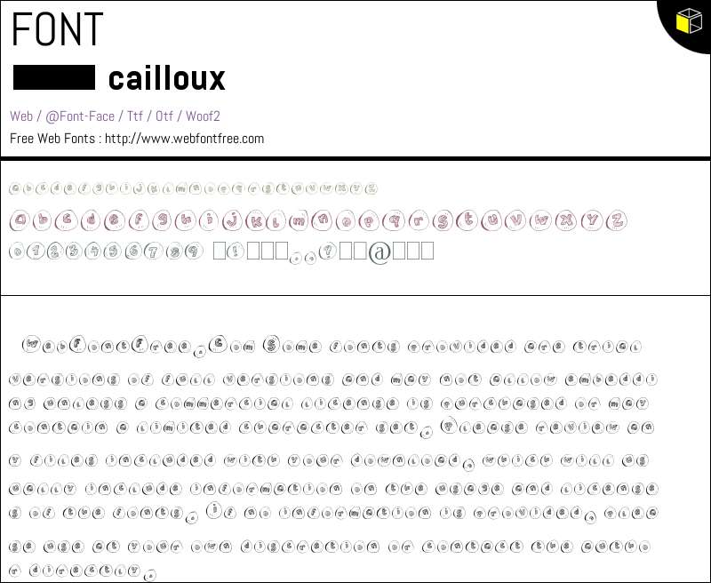 cailloux Fonts Downloads - WebFontFree.Com