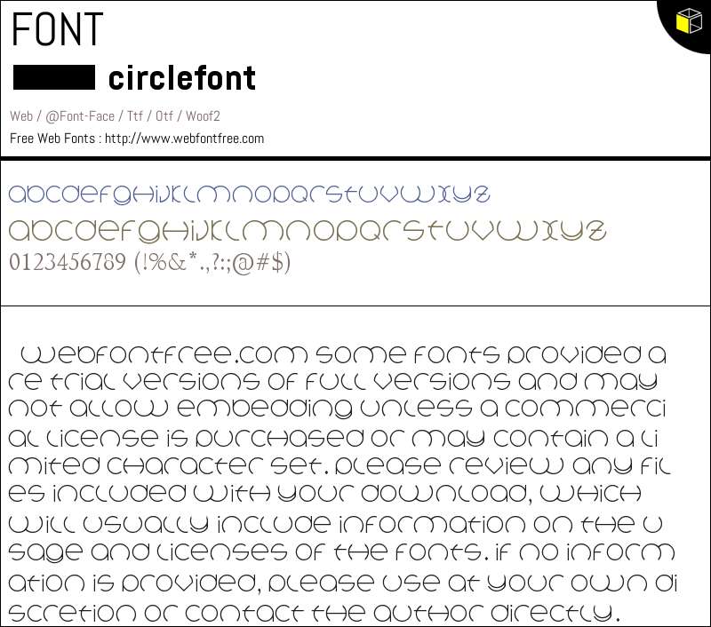 circlefont Fonts Downloads - WebFontFree.Com