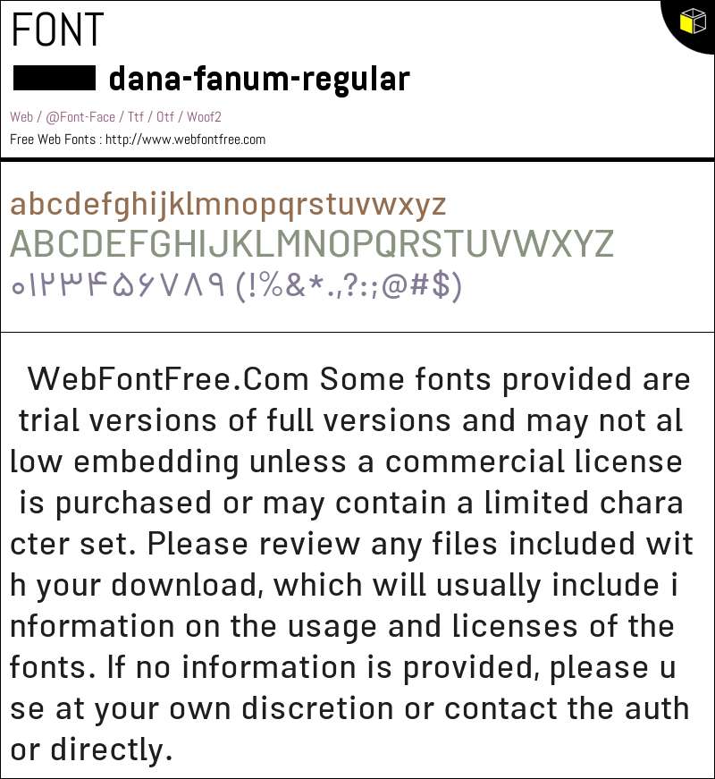 dana-fanum regular Fonts Downloads - WebFontFree.Com