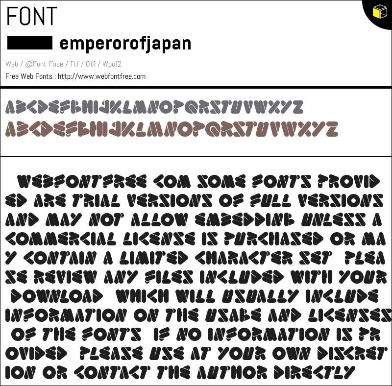 emperor of japan Fonts Downloads - WebFontFree.Com