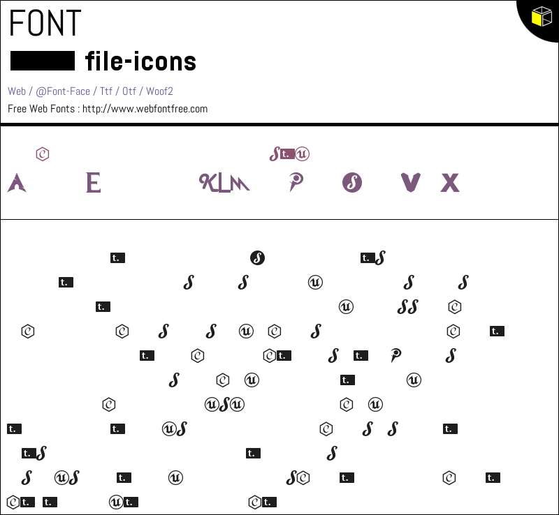 file-icons Fonts Downloads - WebFontFree.Com