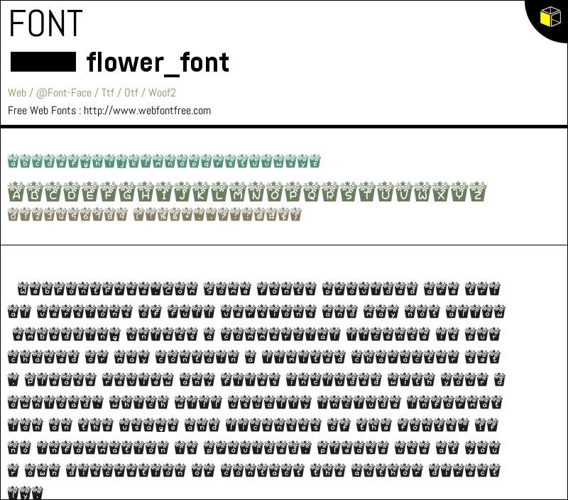 flower_font Fonts Downloads - WebFontFree.Com